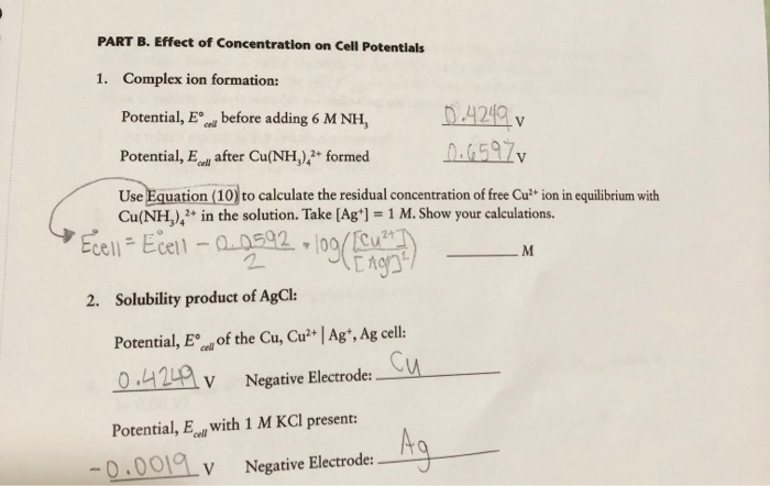 Solved PART A. Cell Potentials Anode Reaction E° anode cell | Chegg.com