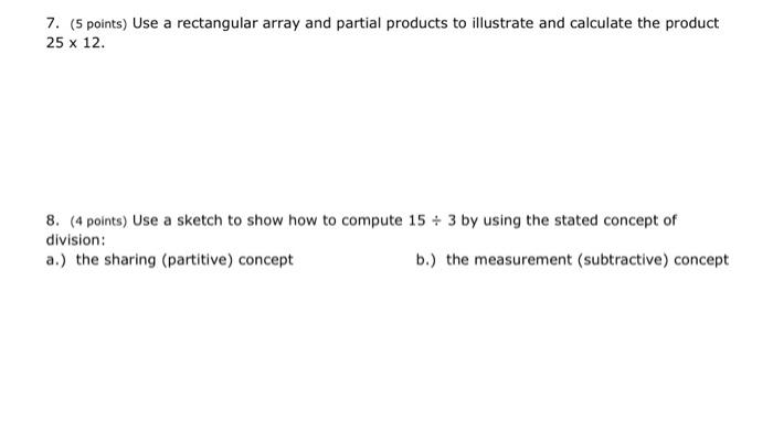 Solved 7 5 Points Use A Rectangular Array And Partial 