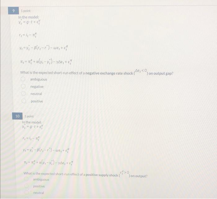 Solved In the model: | Chegg.com
