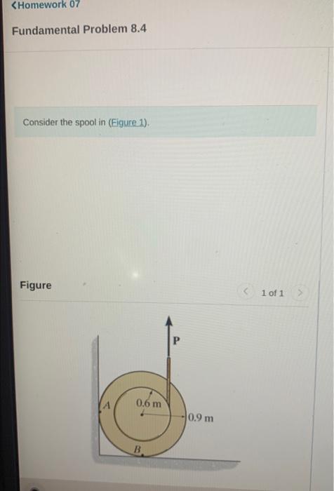 Solved Consider the spool in (Figure 1).If the coefficient | Chegg.com