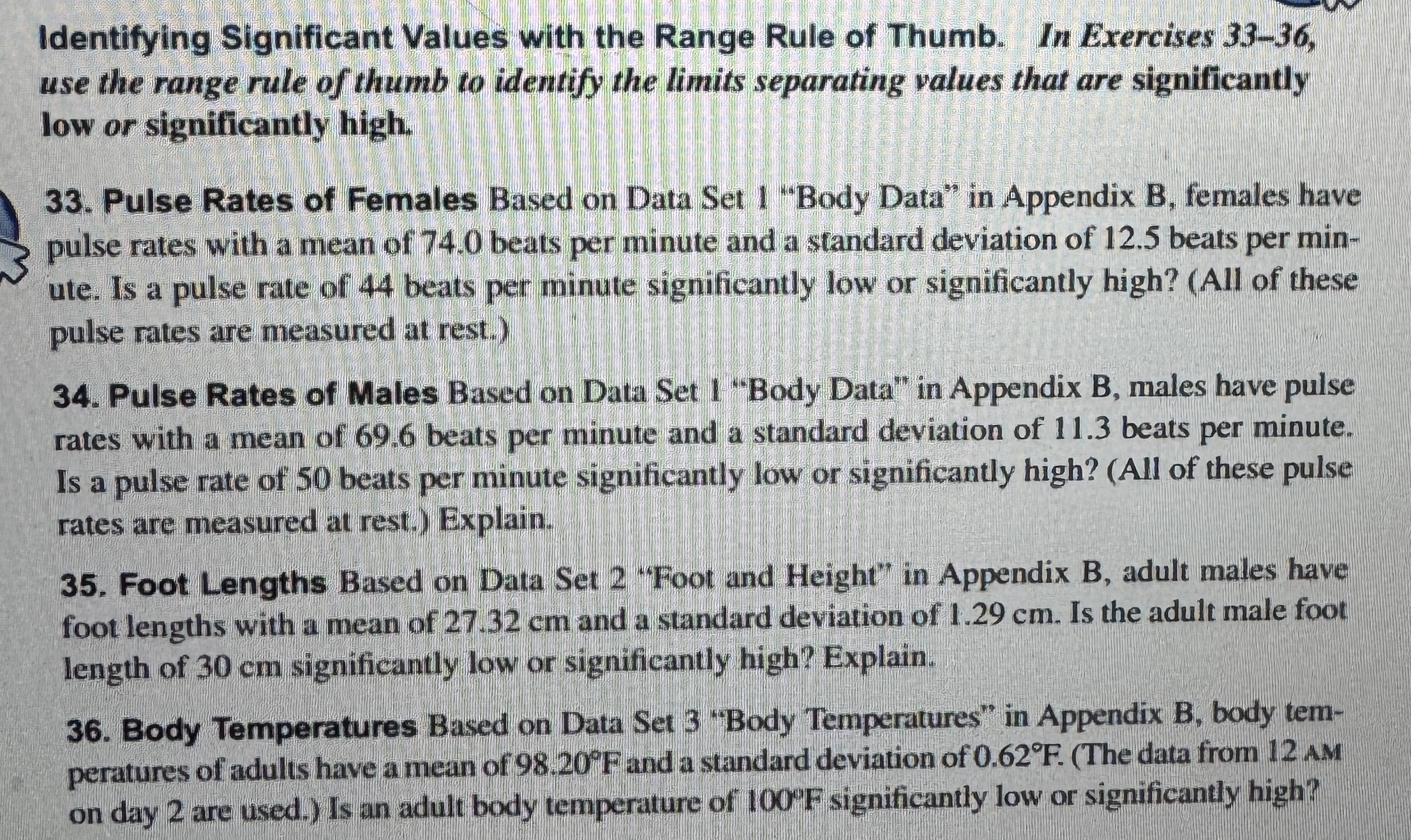 Solved Question 36 ﻿only. Identifying Significant Values | Chegg.com