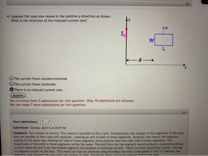 Solved Conducting Loop and Current-Carrying Wire 1 2 3 √5 / | Chegg.com
