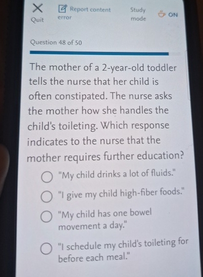 Report contenterrorStudymodeONQuestion 48 ﻿of 50The | Chegg.com