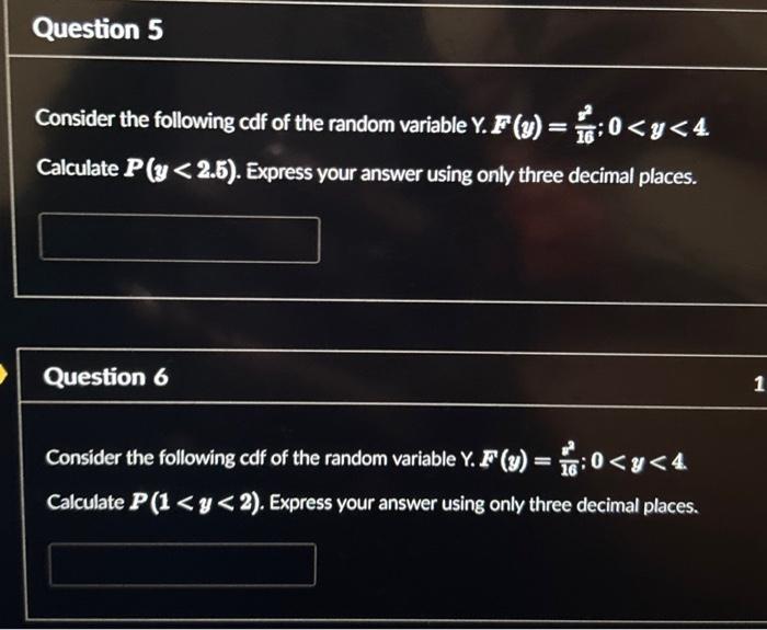 Solved Consider the following cdf of the random variable Y. | Chegg.com