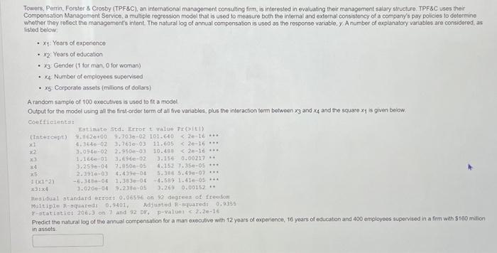 Solved Towers, Perrin, Forster \& Crosby (TPFBC), an | Chegg.com
