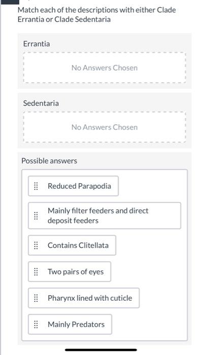 Solved Match each of the descriptions with either Clade | Chegg.com