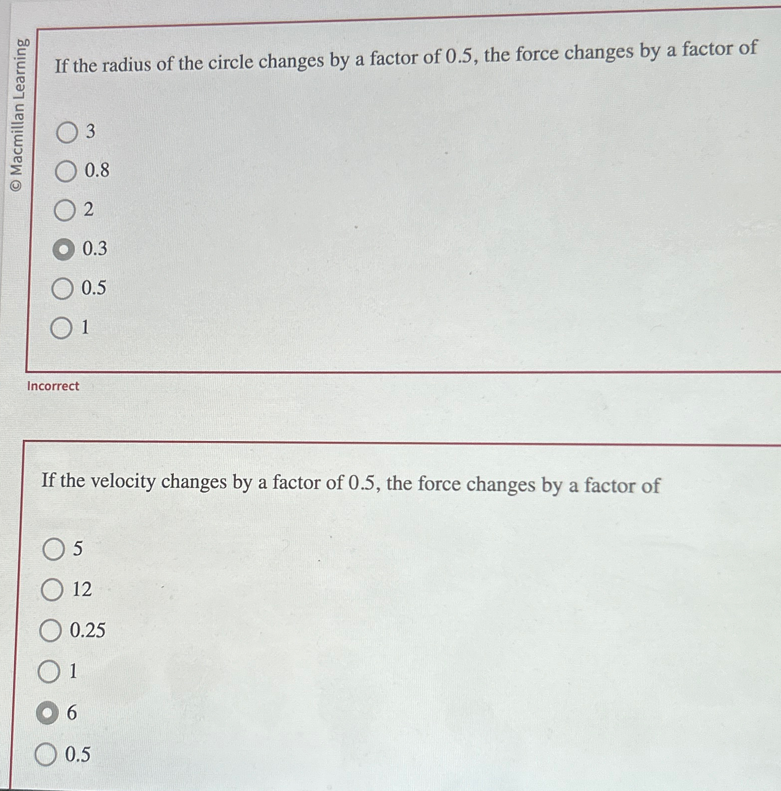Solved If the radius of the circle changes by a factor of | Chegg.com