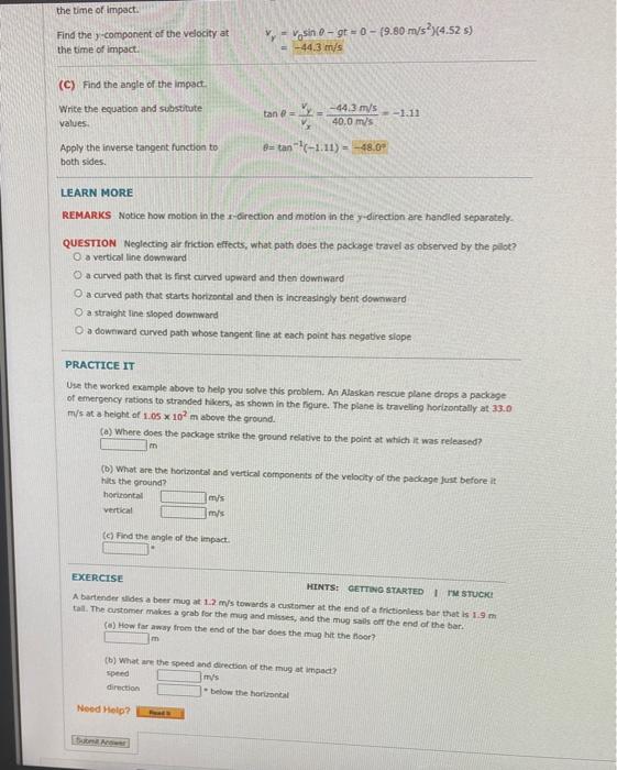 Solved GOAL Solve a two-dimensional projectile motion | Chegg.com