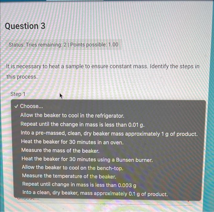Solved Status: Tries remaining: 21 Points possible: 1.00 It | Chegg.com