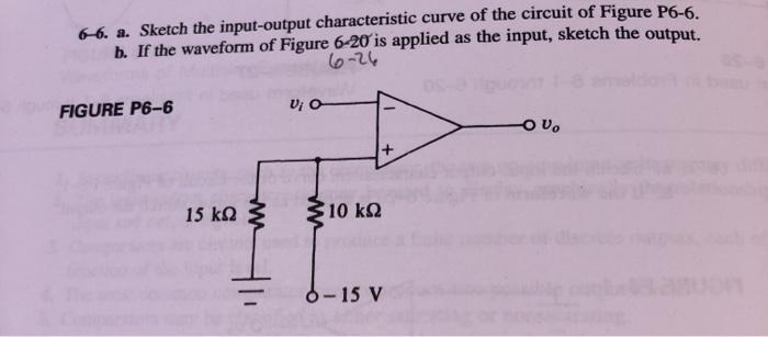 Solved 6-6. a. Sketch the input-output characteristic curve | Chegg.com