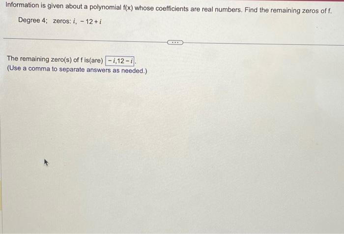 Solved Information is given about a polynomial f(x) whose | Chegg.com