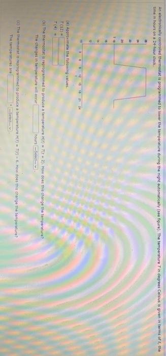 Solved An electronically controlled thermostat is programmed | Chegg.com