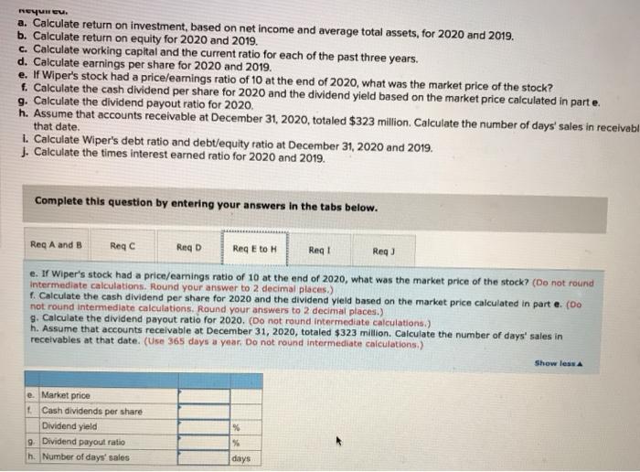 печенем. . a. Calculate return on investment, based | Chegg.com