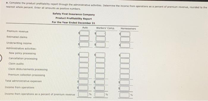 Solved Homeowners Safety First Insurance Company Product | Chegg.com