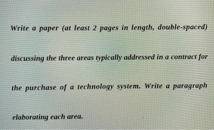 Solved Write a paper (at least 2 pages in length, | Chegg.com
