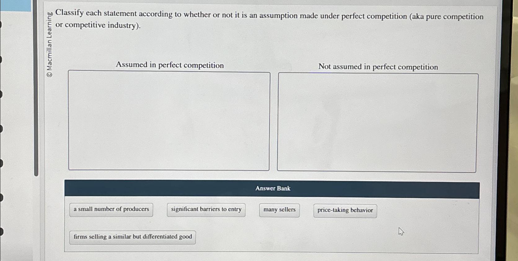 Solved an Classify each statement according to whether or | Chegg.com