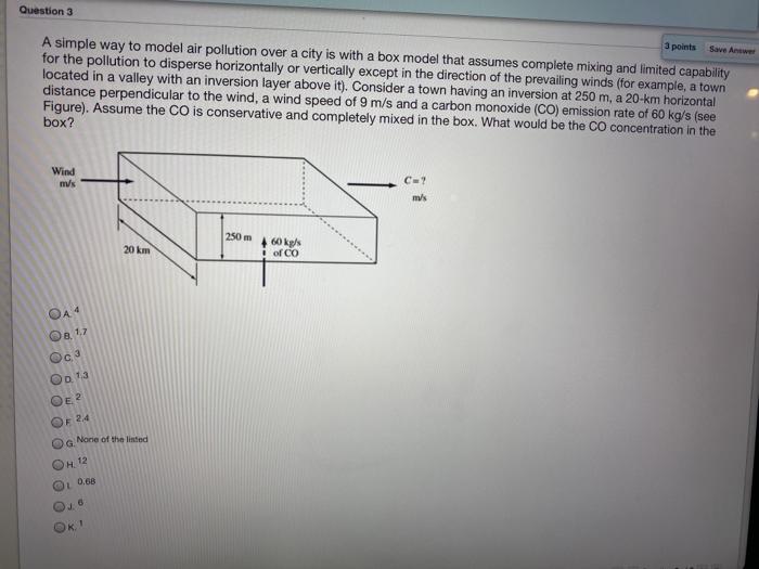 Solved Question 3 3 points A simple way to model air | Chegg.com