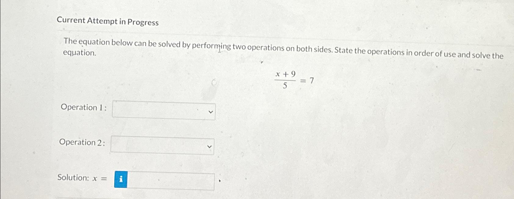 Solved Current Attempt in ProgressThe equation below can be | Chegg.com