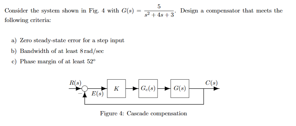 Solved Consider the system shown in Fig. 4 ﻿with | Chegg.com