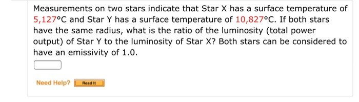 Solved Measurements on two stars indicate that Star X has a | Chegg.com