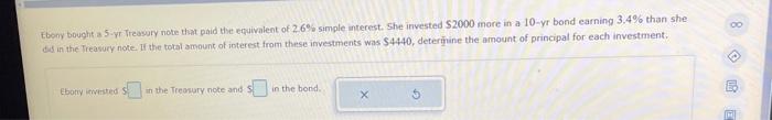 Solved Ebony bought a 5-yr Treasury note that paid the | Chegg.com