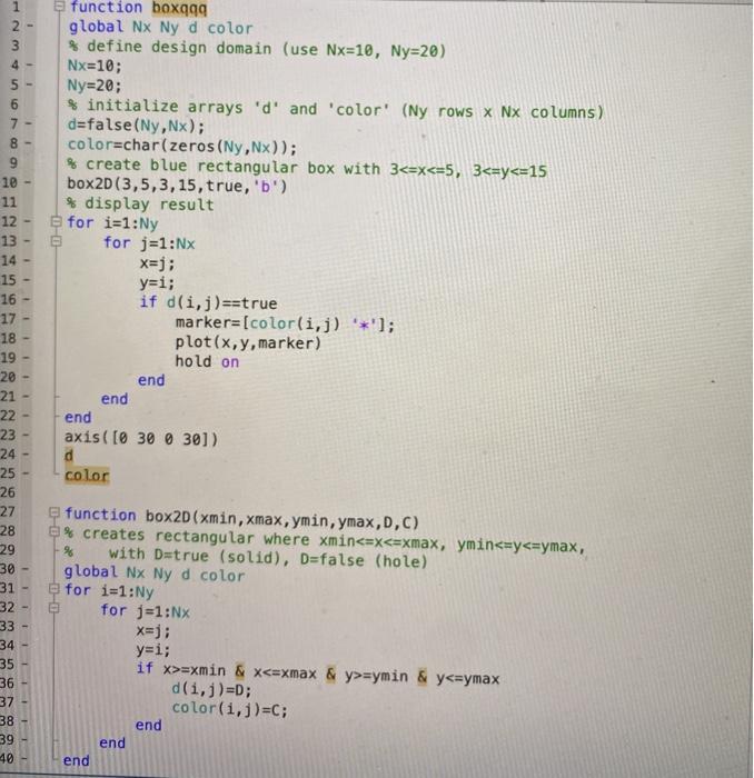 Solved Write A Matlab Script Which Creates And Plots A 2 D 1806