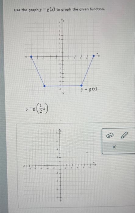 Solved Use the graph y=g(x) to graph the given function. y = | Chegg.com