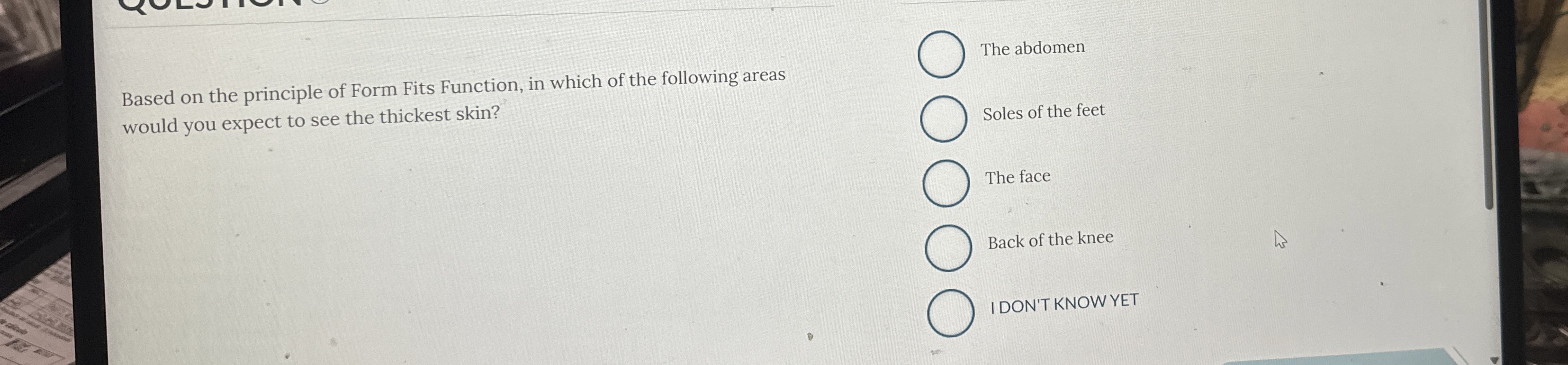 Solved Based on the principle of Form Fits Function, in | Chegg.com