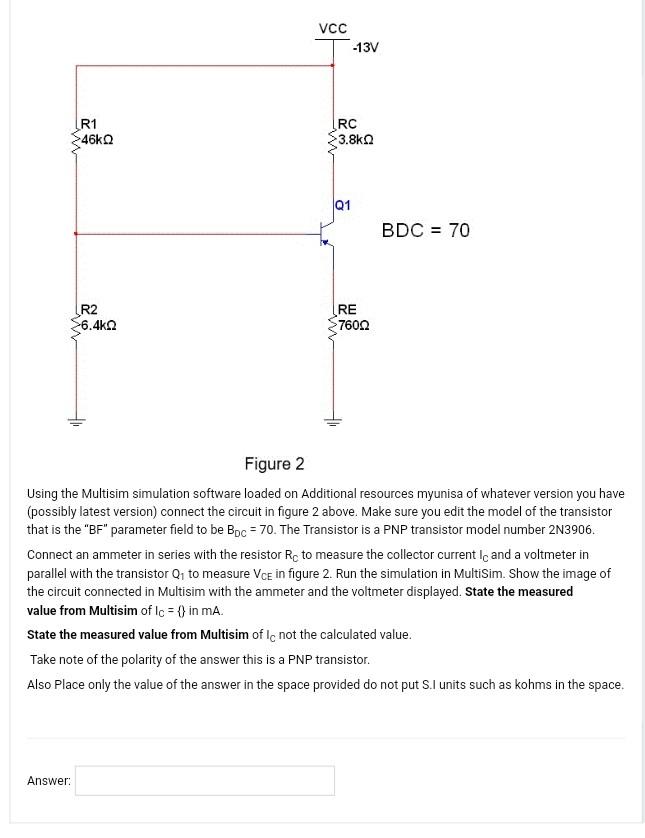 Solved Figure 2 Using the Multisim simulation software | Chegg.com