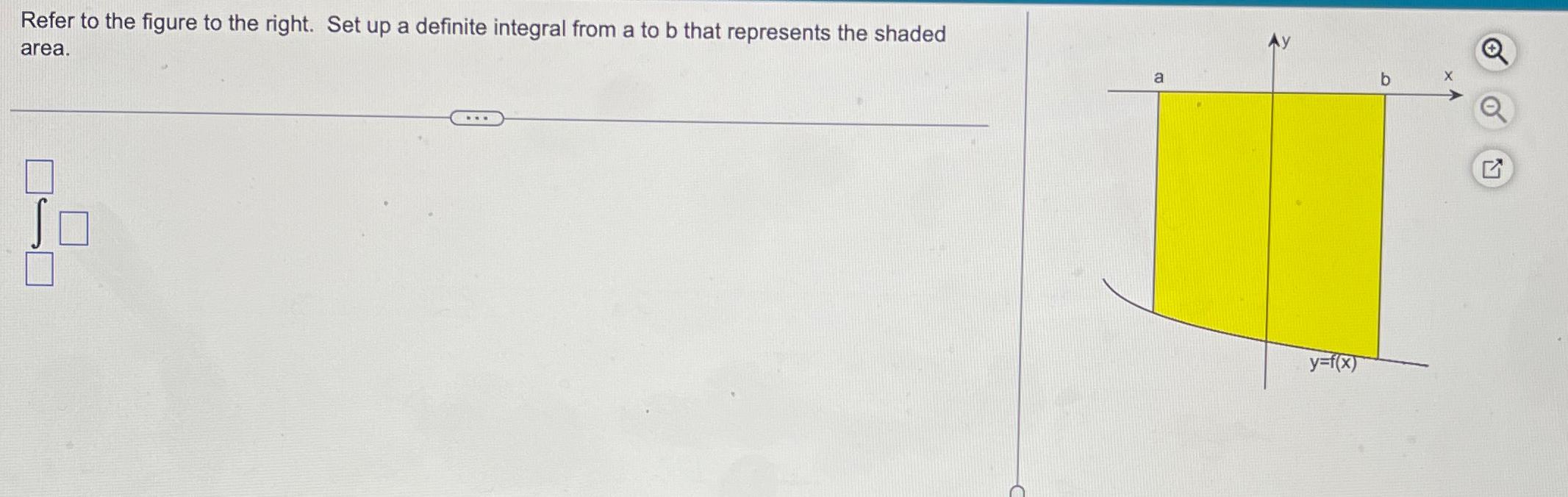 Solved Refer to the figure to the right. Set up a definite | Chegg.com