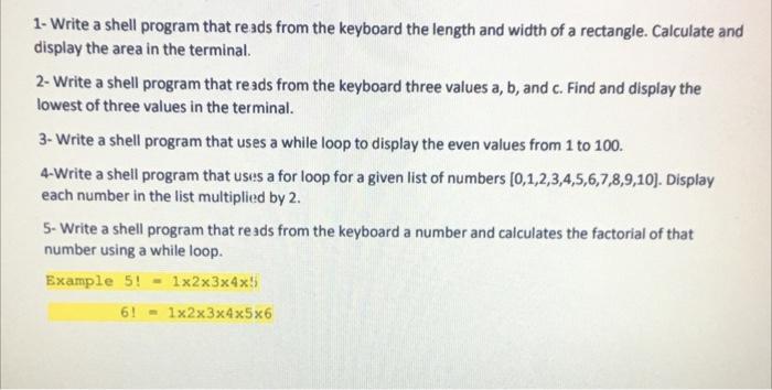 Solved 1- Write a shell program that reads from the keyboard | Chegg.com
