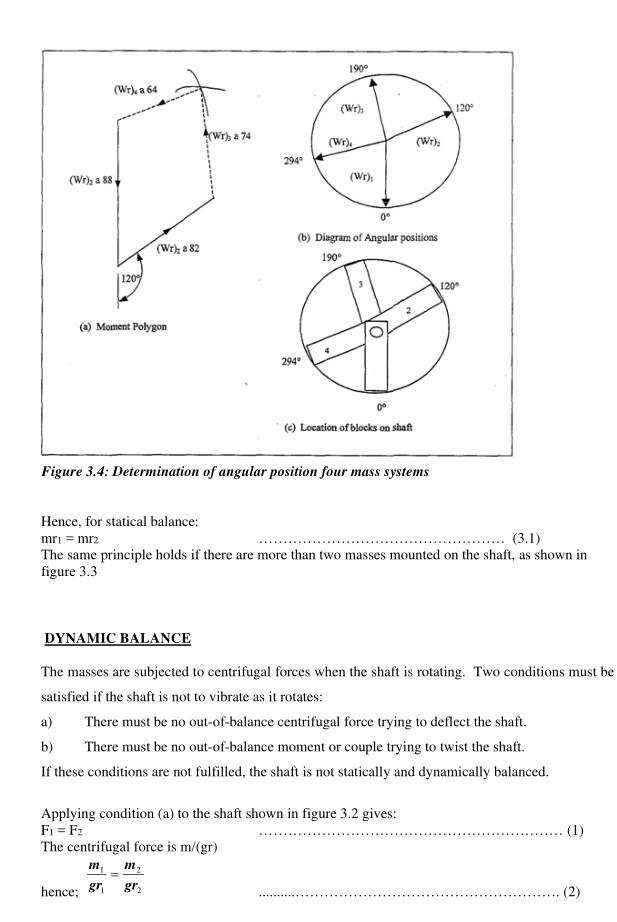 Solved EXPERIMENT STATIC AND DYNAMIC BALANCING AIM To | Chegg.com