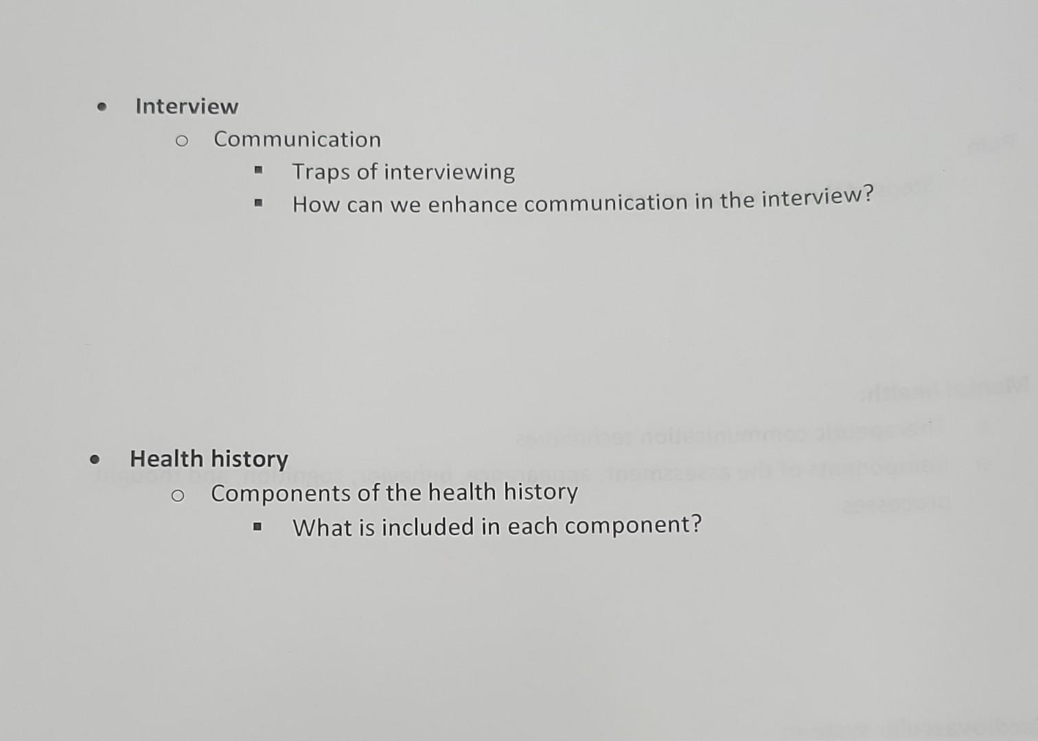 Solved - Interview Communication - Traps of interviewing - | Chegg.com