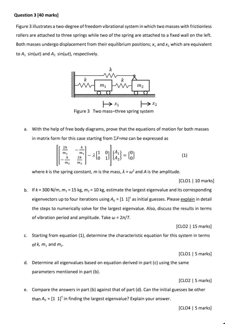 Question 3 40 Marks Figure 3 Illustrates A 