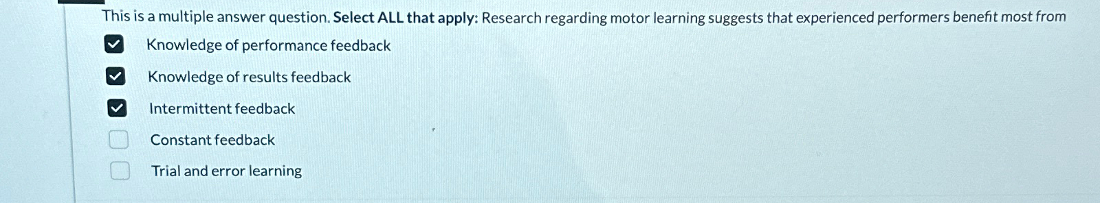 Solved This is a multiple answer question. Select ALL that | Chegg.com