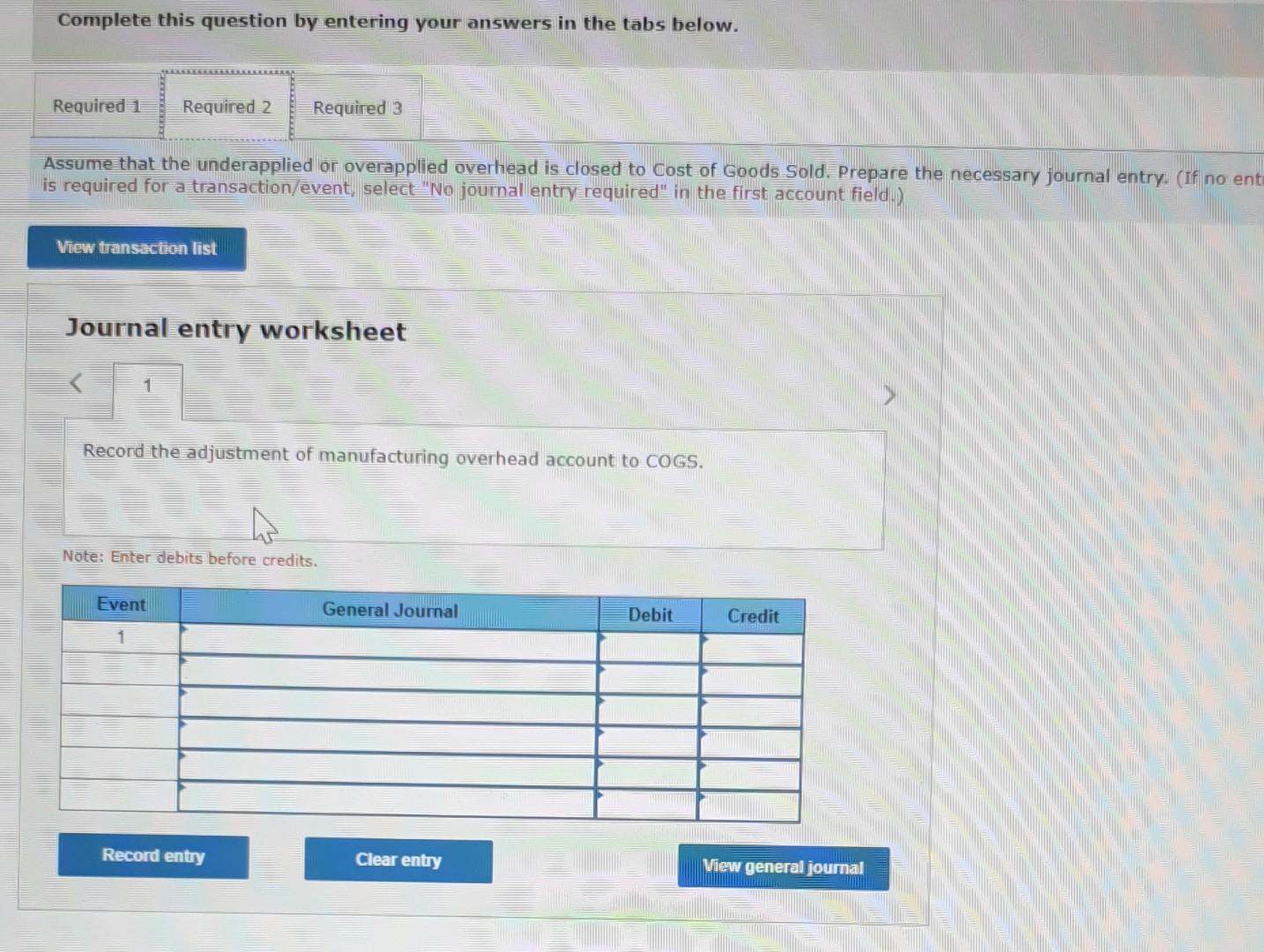 Solved Exercise 3-8 (Algo) Applying Overhead; Journal | Chegg.com