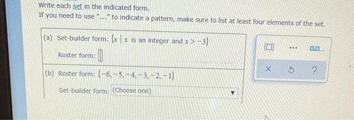 Solved Write each set in the indicated form. If you need to | Chegg.com