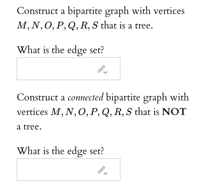Solved Construct A Bipartite Graph With Vertices Mn O P