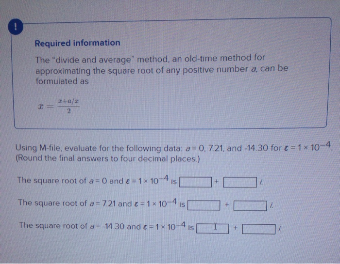 Solved Required information The "divide and average" method, | Chegg.com
