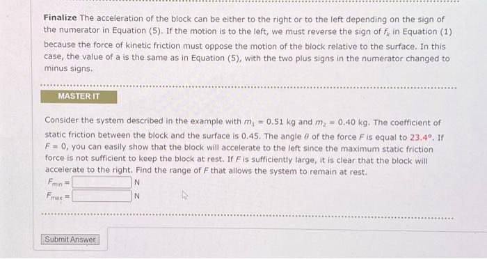 Solved Acceleration of Two Connected Objects When Friction | Chegg.com