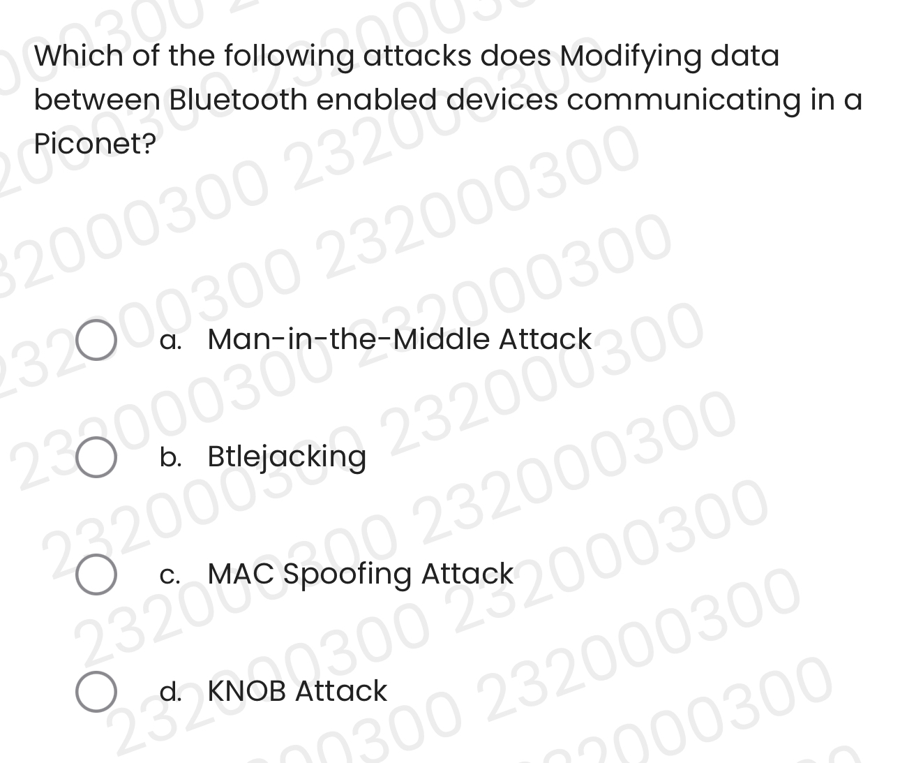 Solved Which of the following attacks does Modifying data | Chegg.com