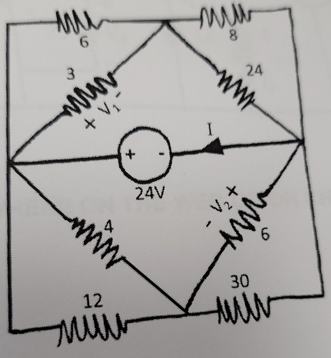 Solved find V1 V2 and I find nodes | Chegg.com Solved find V1 V2 and I find nodes | Chegg.com