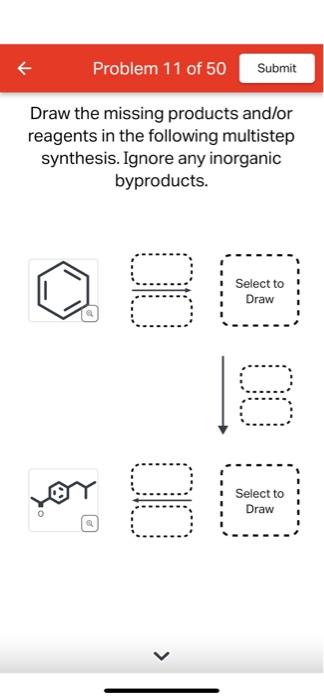 Solved Draw the missing products and/or reagents in the | Chegg.com