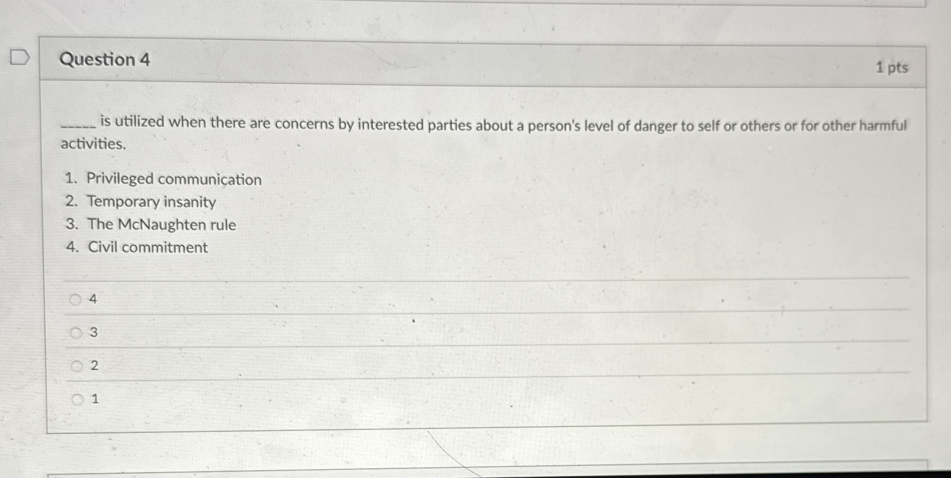 Solved Question 41 ﻿ptsis utilized when there are concerns | Chegg.com