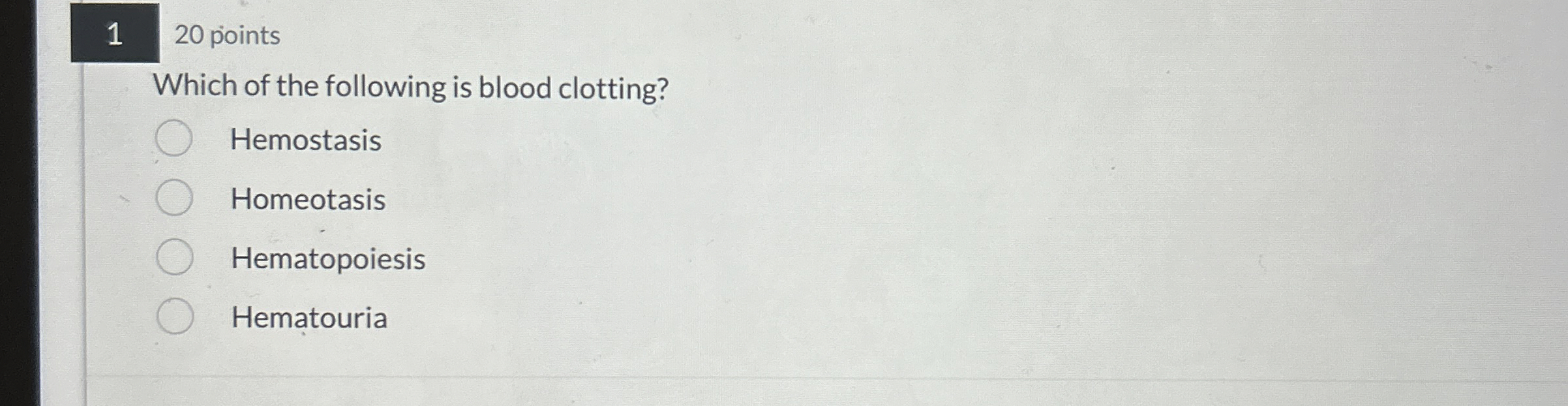 Solved 120 ﻿pointsWhich of the following is blood | Chegg.com