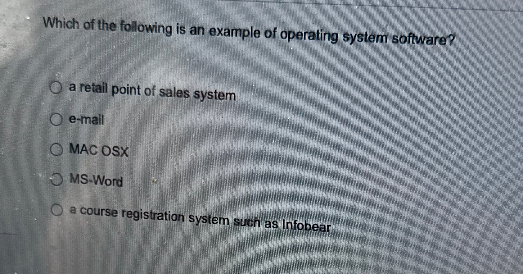 Solved Which of the following is an example of operating | Chegg.com