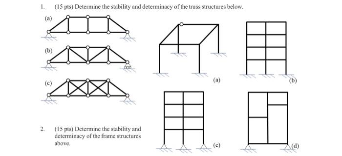 Solved 1. (15 pts) Determine the stability and determinacy | Chegg.com Solved 1. (15 pts) Determine the stability and determinacy | Chegg.com