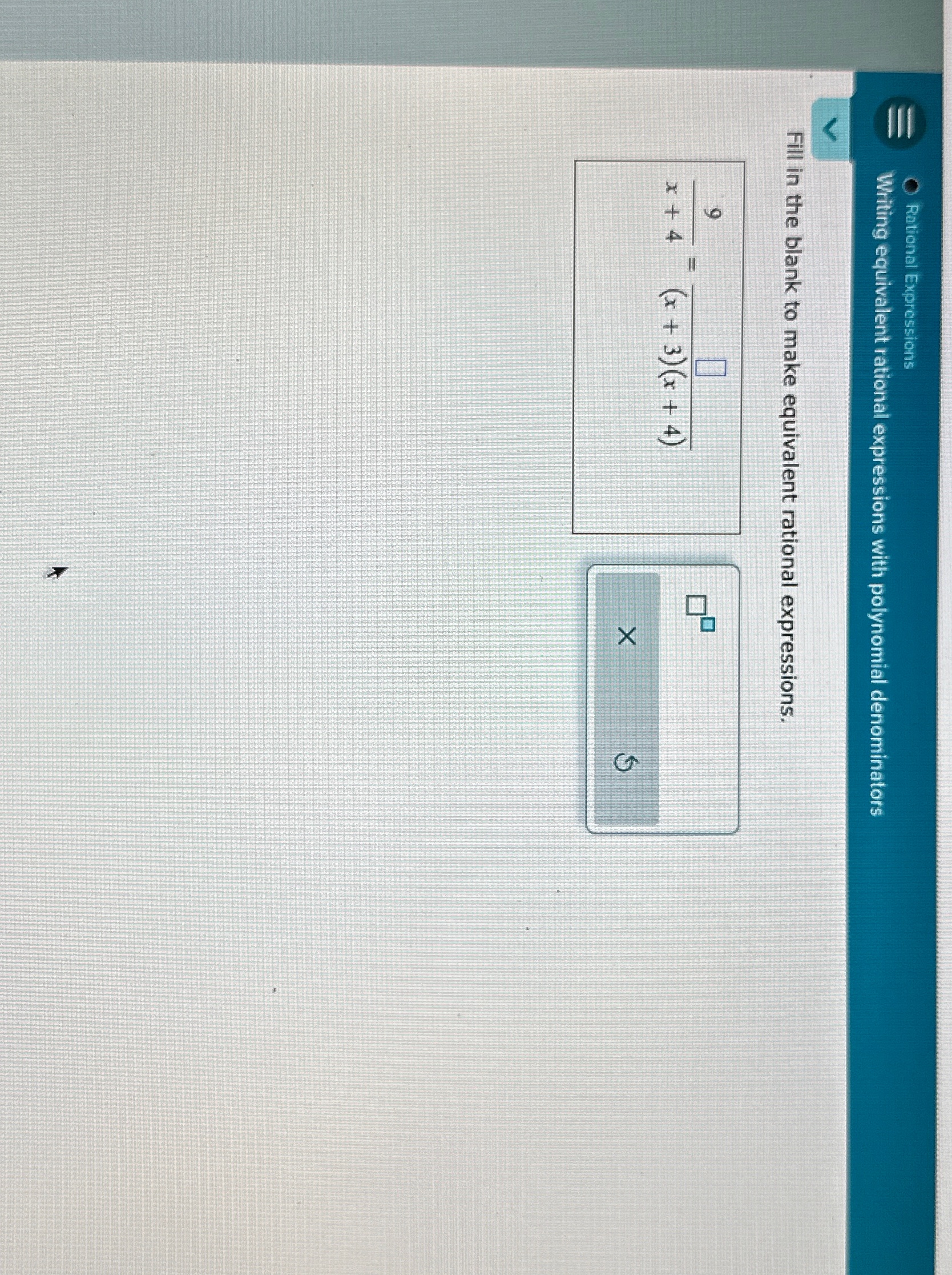 Solved Rational ExprossionsWriting equivalent rational | Chegg.com