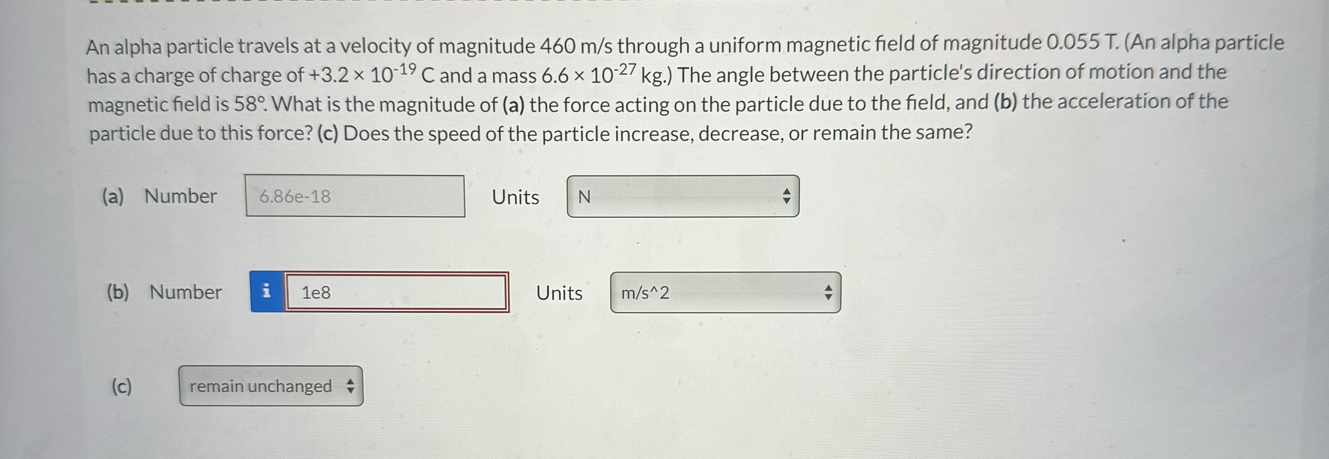 Solved An alpha particle travels at a velocity of magnitude | Chegg.com