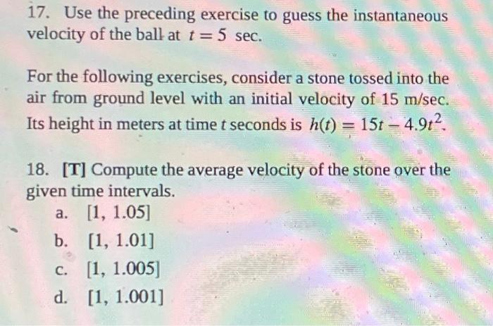Solved 17 Use The Preceding Exercise To Guess The 